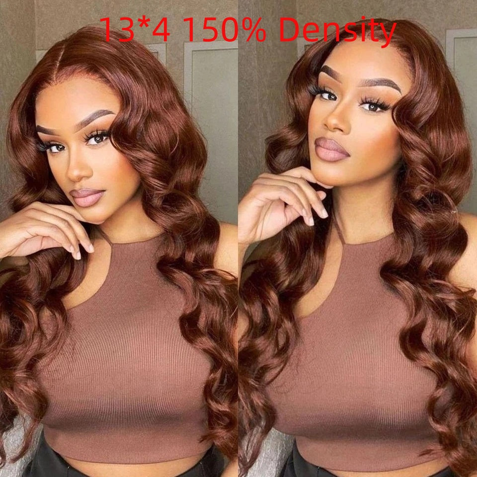 Front Lace Wavy Brown Lace Front Hair Human Wigs – GLAMOUR FASHION